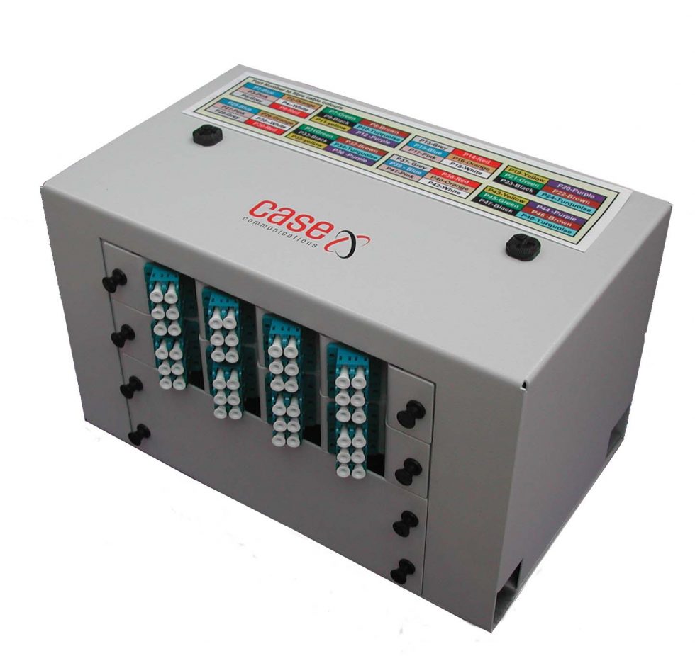 Industrial DIN Rail Fibre Patch Panel with up to 48 fibre
